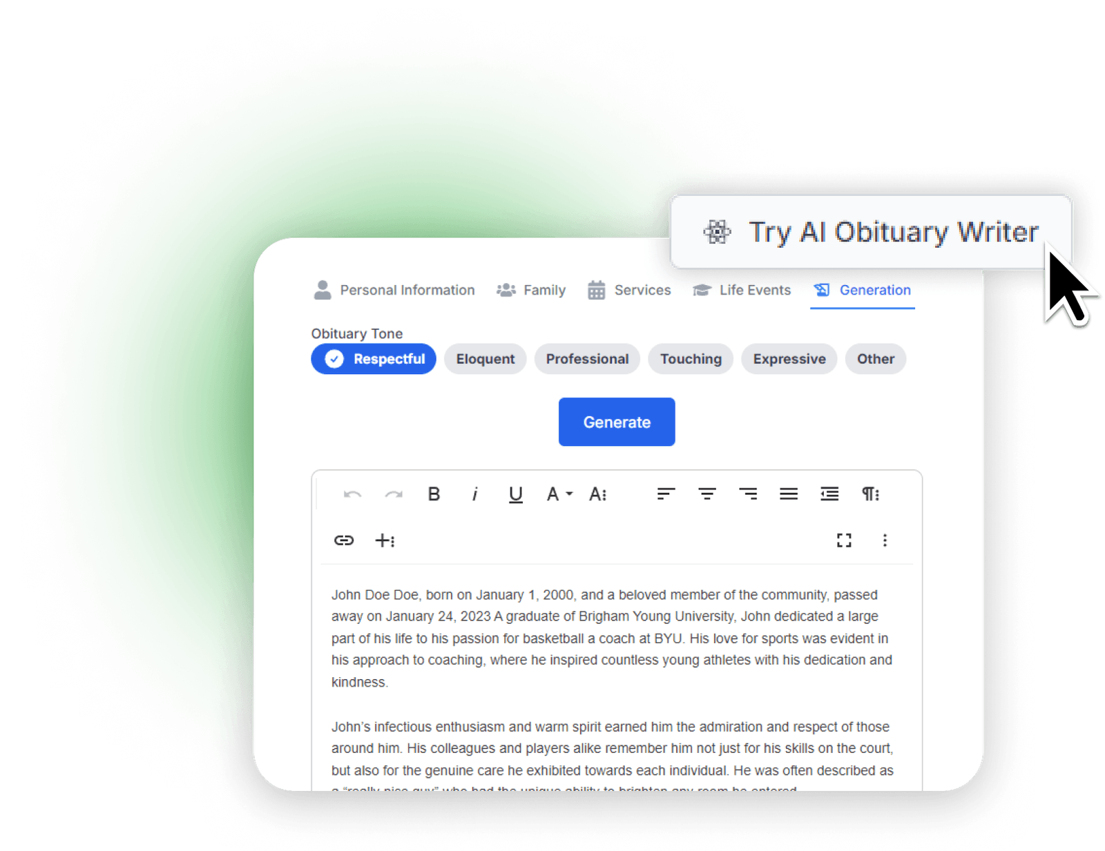 Tukios Website Solutions for Funeral Homes