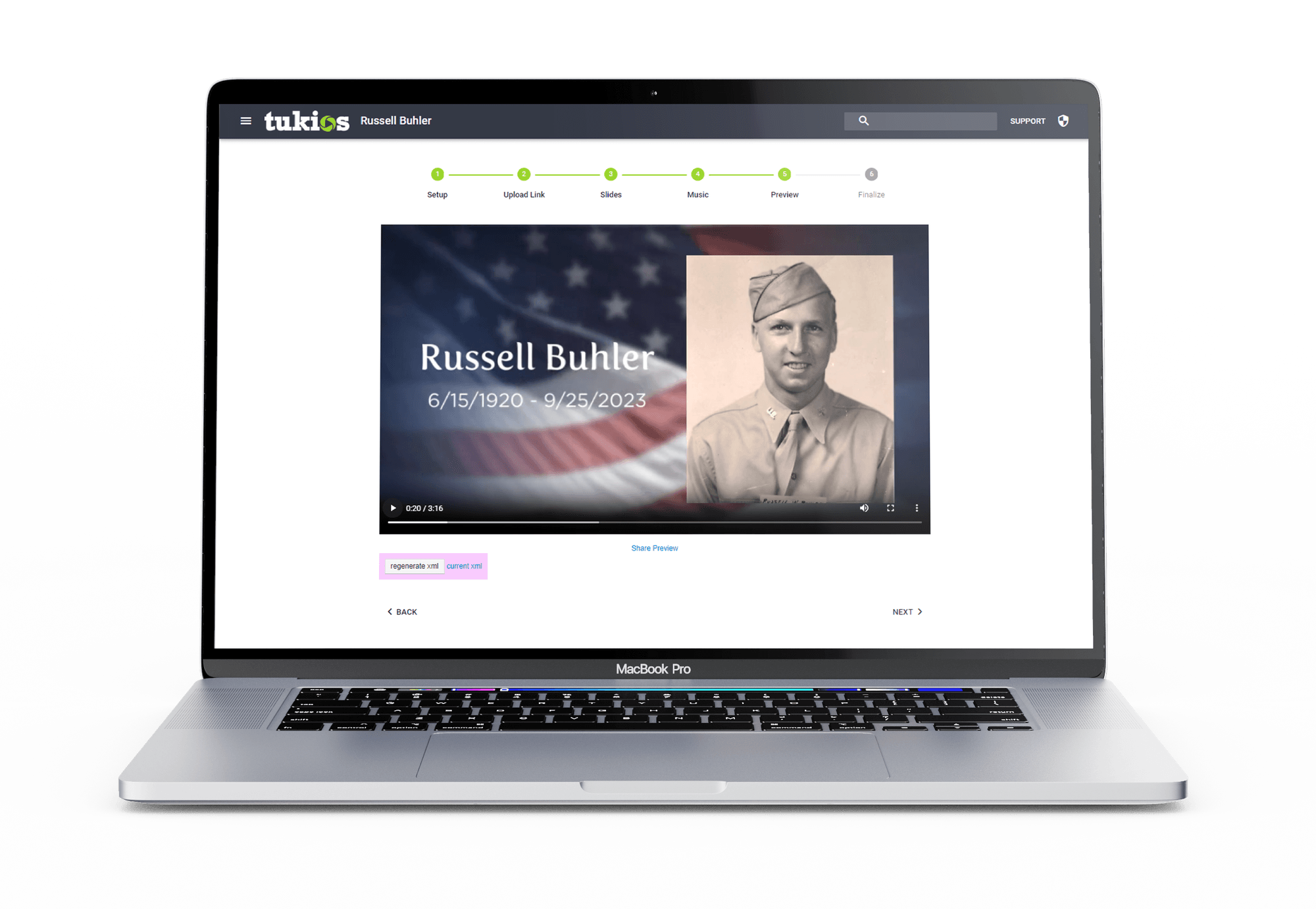 Tukios Tribute Video Software